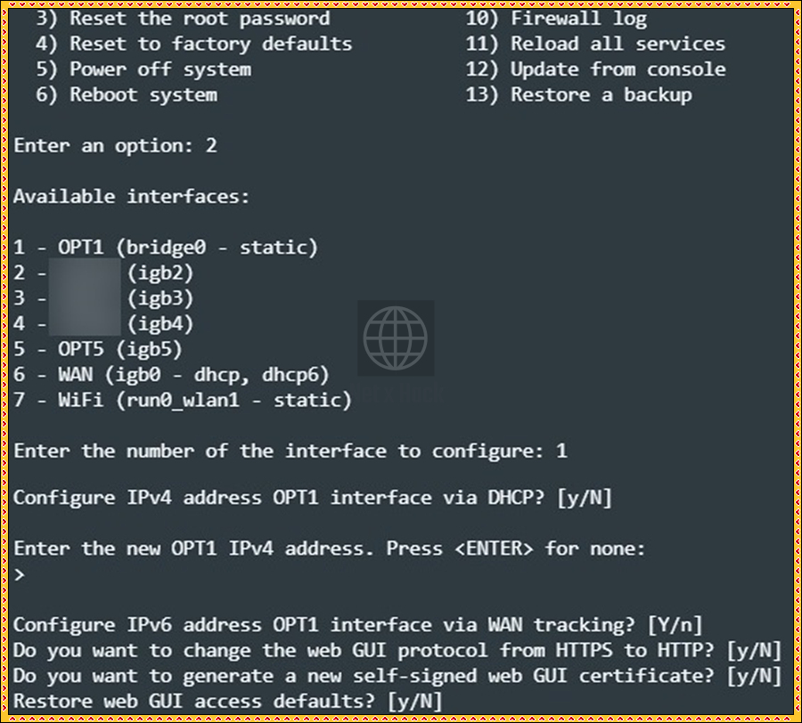 OPNsense 설치 및 인터넷 연결(WAN,LAN,Bridge)