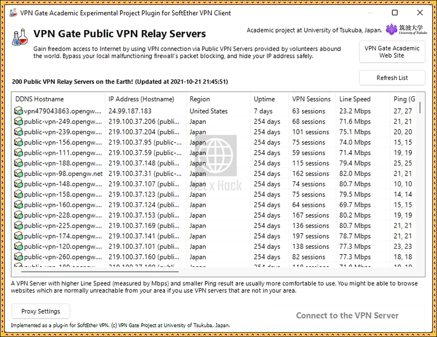 무료 SoftEther VPN Gate 사용법과 IP 주소 경찰 제공
